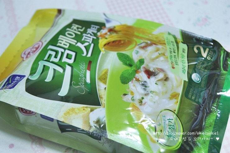 오뚜기면사랑 스파게티 삼총사 크림베이컨 스파게티를 더욱 맛있게 즐기는 방법 검은깨크림베이컨 스파게티 고향오미자 네이버 블로그