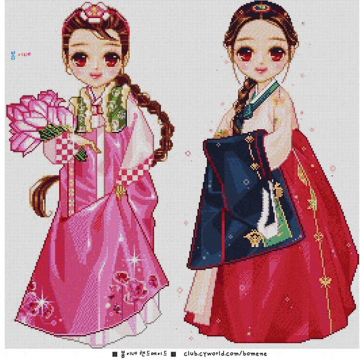 [십자수도안] 새해 복 많이 받으세요~ / 봄이네핸드메이드 : 네이버 블로그