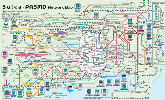 일본 동경 지하철/전철노선도 SUICA PASMO Network map : 네이버 블로그