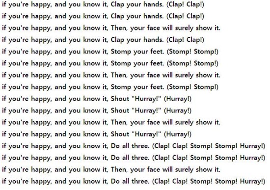 if you're happy you know it 가사 : 네이버 블로그