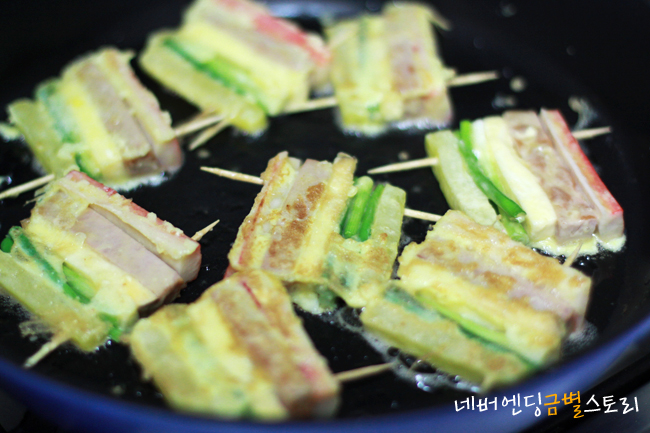 꼬치전*깻잎전 알록달록 예쁜 꼬치전만들기and돼지고기 깻잎전만드는법 네이버 블로그