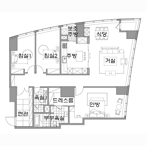 마린시티 아이파크 부산 해운대 마린시티 아이파크ipark 타워 2 스탠다드 9호라인 평면도 인테리어 모습입니다