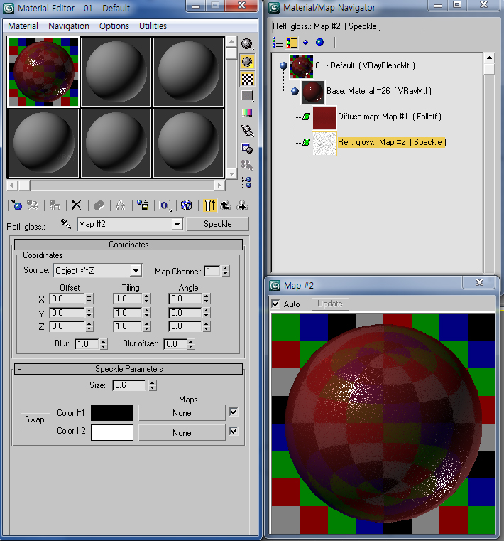 3Ds MAX / VRay / 맵핑방법 / VRay Blend Mtl / 3d 펄 페인트 표현 : 네이버 블로그