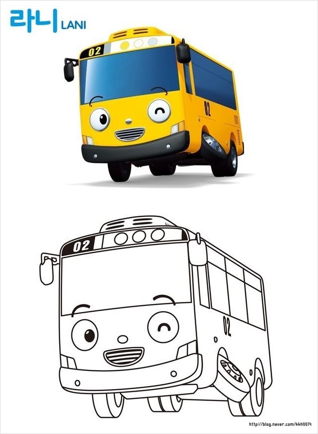 [꼬마버스타요 색칠공부 1탄] 색칠하기자료 네이버 블로그