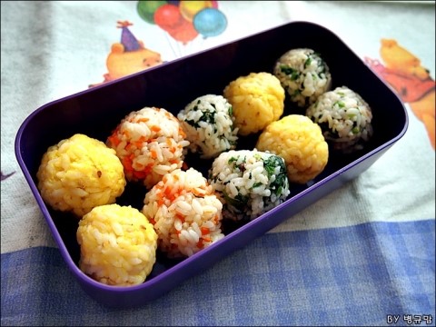 [주먹밥만들기] 주말나들이 초간단 삼색 주먹밥만들기★☆ : 네이버 블로그