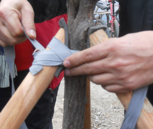 [조경 삼발이 지주목 세우는 방법]/수간주사 : 네이버 블로그