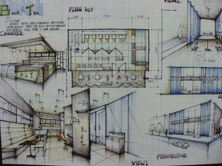 강남스케치학원 기초심화 Sketch투시도랜더링인테리어스케치학원제품조경실내건축산업기사기사컬리리스트학원 강남