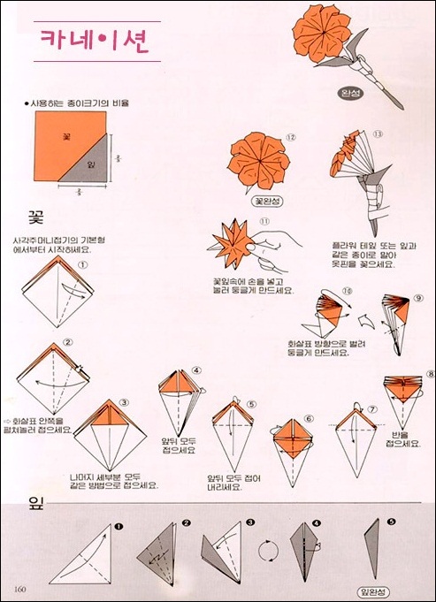 색종이 카네이션 접기 만드는법 알아봐요 네이버 블로그