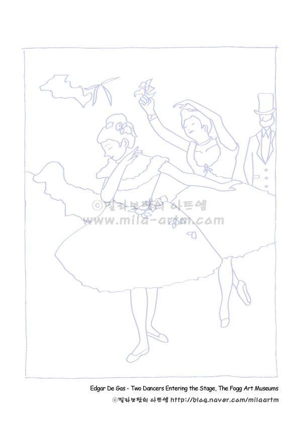 명화색칠하기 명화색칠공부 프린트자료세잔드가 네이버 블로그