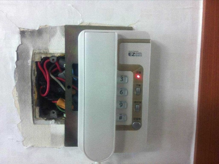 삼성기본형 인터폰 SHT-1000NB 시공 : 네이버 블로그