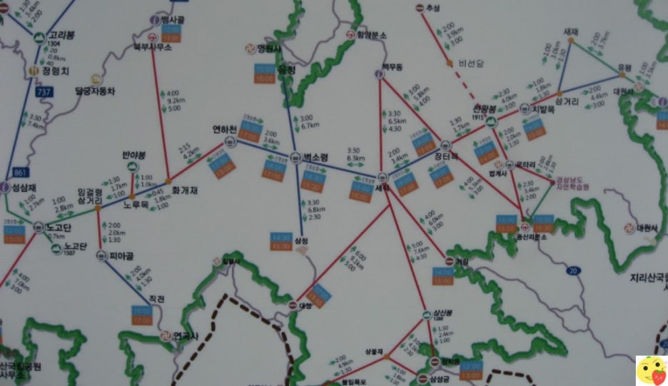 [지리산 종주 ①] 코스, 대피소 예약, 준비물 (+ 지리산 등산지도) : 네이버 블로그