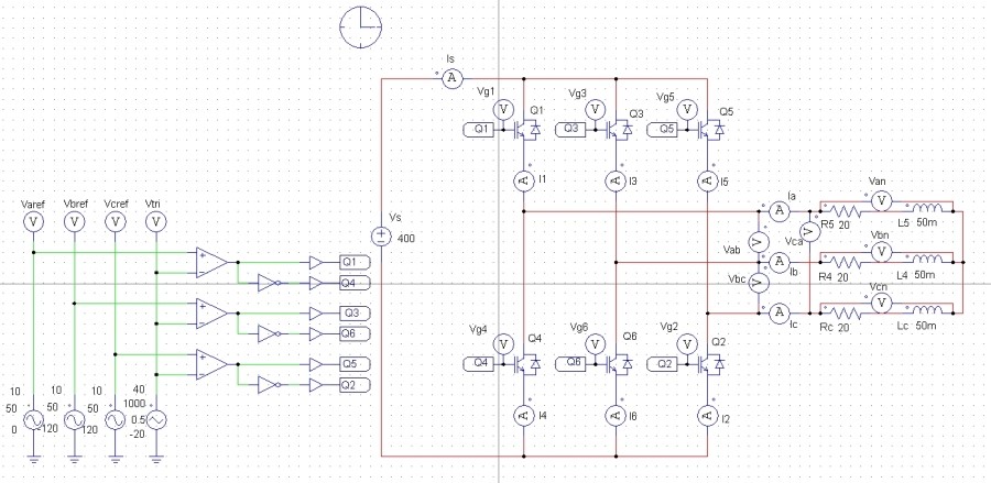 3 Phase PWM Inverter(3상 PWM 인버터)의 PSIM을 이용한 간단한 시뮬레이션 : 네이버 블로그