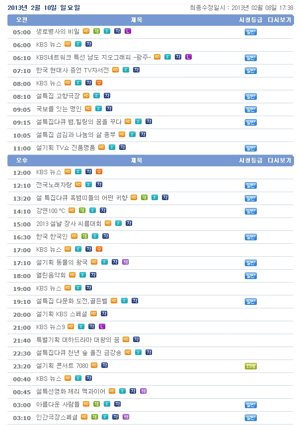 설날 TV 편성표.... KBS1, KBS2, MBC, SBS : 네이버 블로그