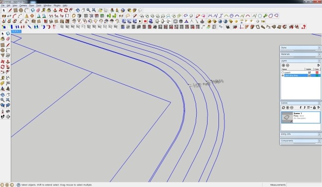#스케치업 루비(Label Stray Lines) - 끊어진 선 찾기, 캐드선으로 스케치업에서 면 만들기 : 네이버 블로그