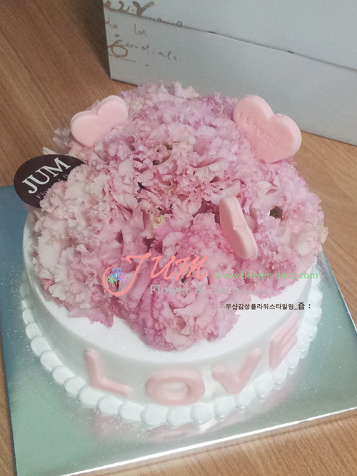 꽃주다꽃케잌 이연 님 생일축하용 핑크톤플라워케이크2호fc 007부산예쁜꽃케잌부산플라워케이크부산착한케이크