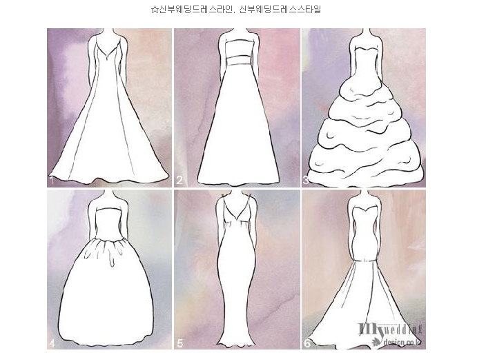 셀프웨딩촬영준비세미웨딩준비하기 웨딩 드레스 종류 디자인라인 알아보기 네이버 블로그