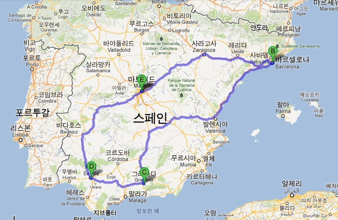 스페인 자유여행 일정 계획바로셀로나 그라나다 세비아 마드리드 네이버 블로그