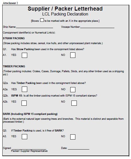 [호주 수출] 포장신고서(packing declaration) : 네이버 블로그