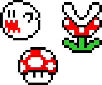 마리오 픽셀 그림 : 네이버 블로그