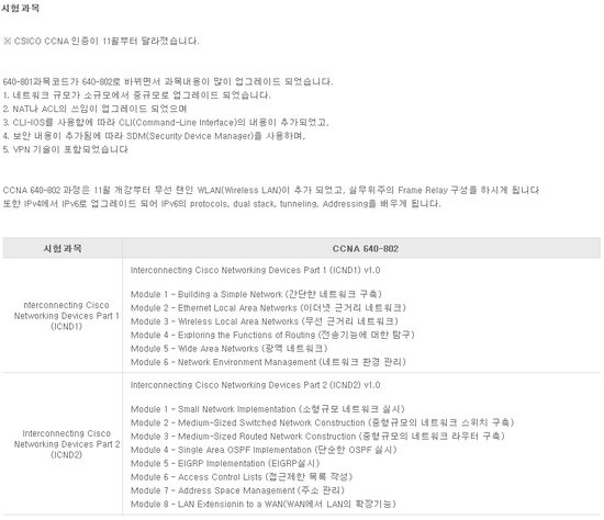 CCNA학원추천★CCNA취득하는법★CCNA IT취업 : 네이버 블로그