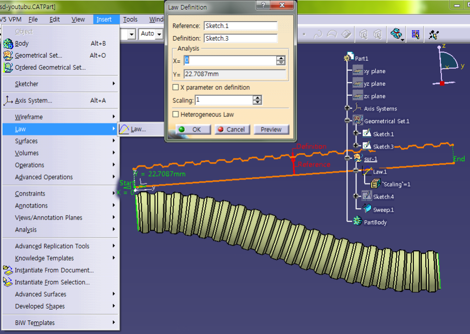 카티아(Catia V5) - GSD / Flexible tube / 튜브 만들기 : 네이버 블로그