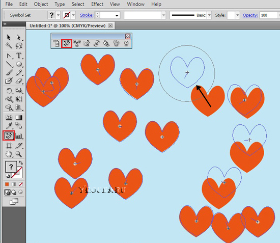 [일러스트레이터] 심볼(Symbol)등록, 심볼 깨기, 심볼 스프레이 툴(Symbol Sprayer) ① 사용하기 : 네이버 블로그