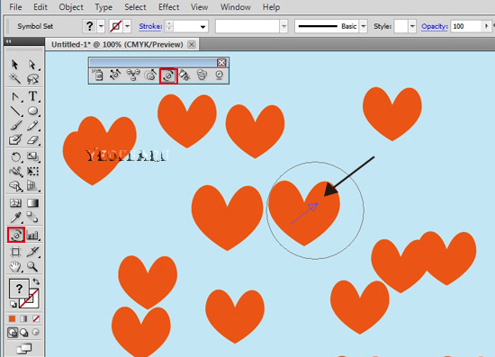 [일러스트레이터] 심볼(Symbol)등록, 심볼 깨기, 심볼 스프레이 툴(Symbol Sprayer) ① 사용하기 : 네이버 블로그