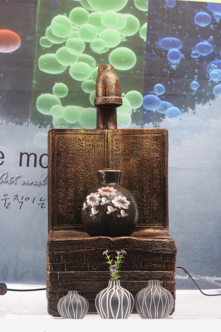 서재 공부방 도서관에 어울리는 실내 미니분수대 조명 도자기가습기 네이버 블로그