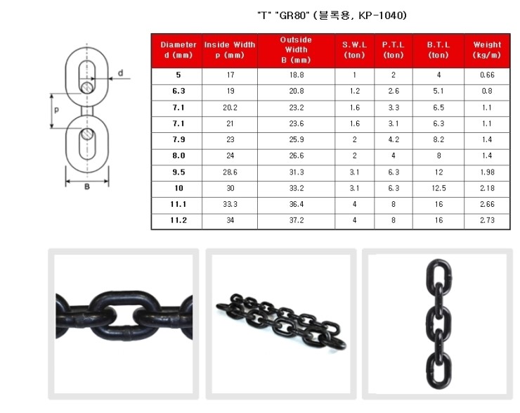 G80 체인 제품특징 및 제원 [GR80 CHAIN] : 네이버 블로그