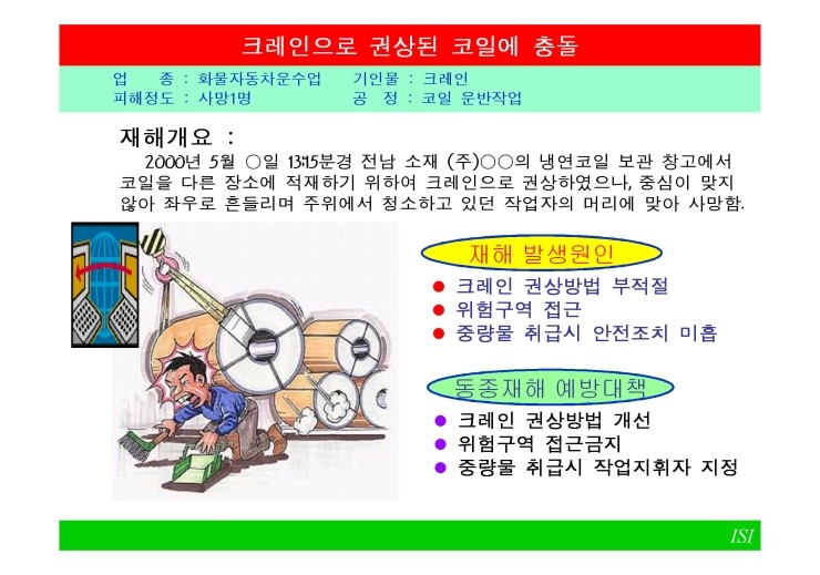 천장호이스트 크레인 특별안전교육 자료 네이버 블로그