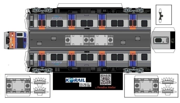 KORAIL 3호선 전동차 종이모형 전개도 : 네이버 블로그