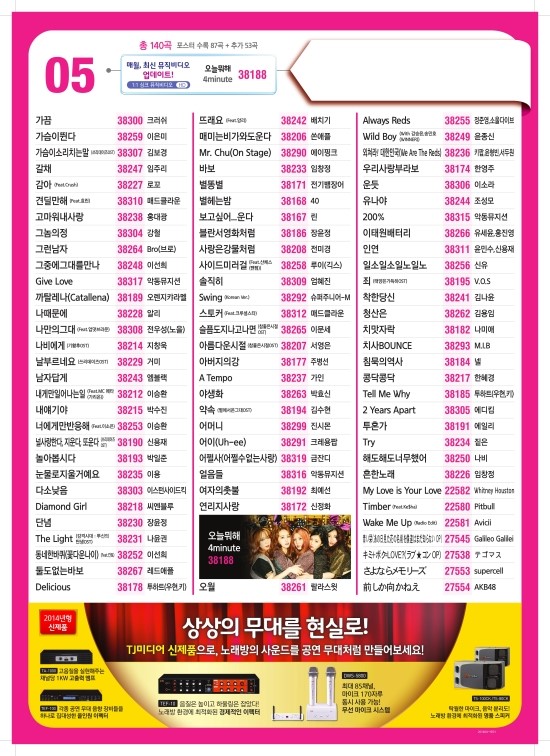 태진 노래방반주기 2014년05월 노래방신곡업데이트 입력태진신곡 기타 금영반주기 신곡업데이트 노래방장기신곡업데이트 네이버 블로그