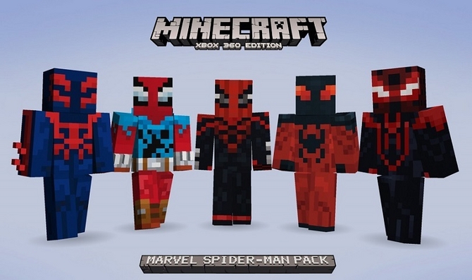 인기 히어로가 등장! 마인크래프트(Minecraft : Xbox 360 Edition)에 「스파이더 맨」스킨 팩 배달 : 네이버 블로그