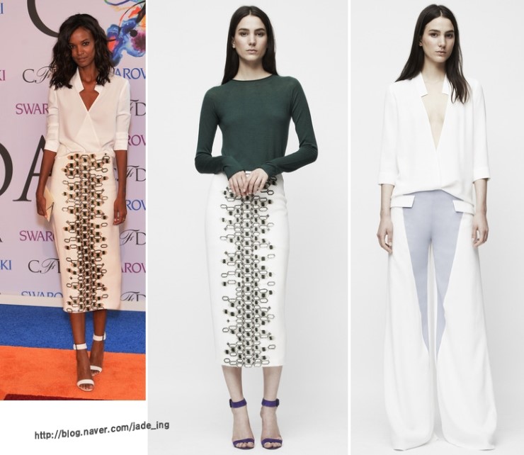 Liya Kebede in Wes Gordon Resort 2015 : 네이버 블로그