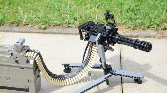 레고 해외 작품 - 레고 M134 벌칸 미니건 [LEGO Mini Gun M134 vulcan weapon ( with real ...