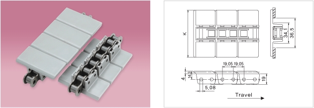 PLASTIC TOP PLATE CHAIN (60#) 플라스틱 탑 플레이트 체인 - (주)우진자동화 : 네이버 블로그