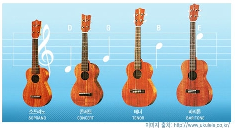 우쿨렐레의 종류 / 소프라노, 콘서트, 알토, 바리톤 우쿨렐레 차이점 : 네이버 블로그