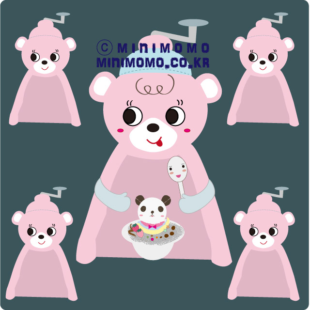 미니모모 캐릭터 디자인 나의 위시리스트 쿄로짱 빙수 귀여운 일러스트 빈티지 빙수기 소품 네이버 블로그