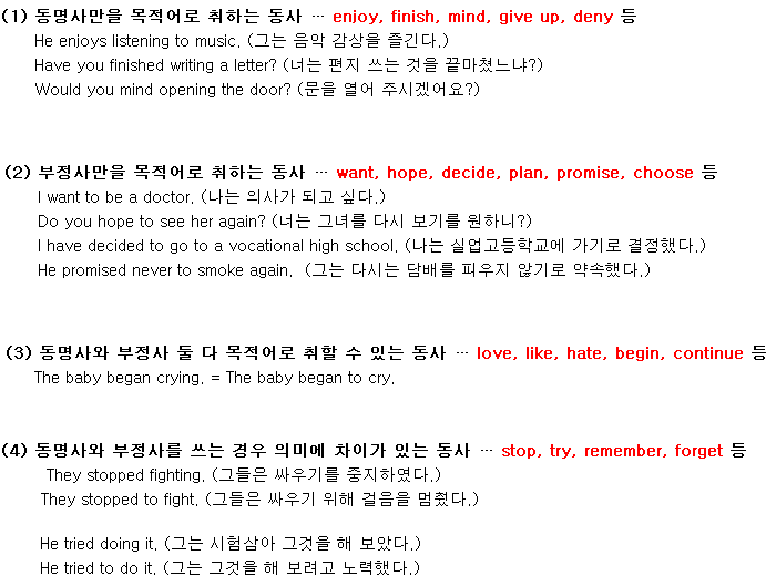 to부정사/동명사를 목적어로 취하는 동사 : 네이버 블로그