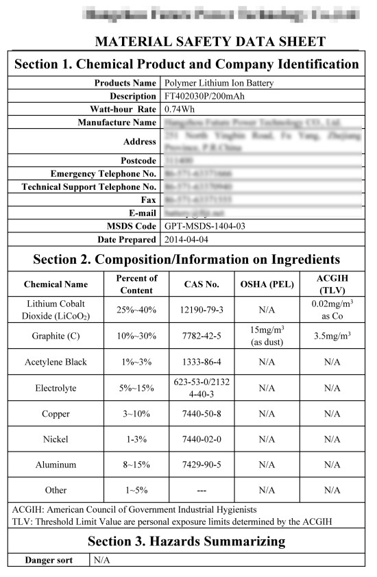 물질안전보건자료(MSDS) : 네이버 블로그