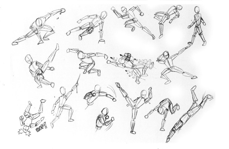 그림 자료 / 구도 그리기 / 액션 구도 / 커플 구도(2인) : 네이버 블로그