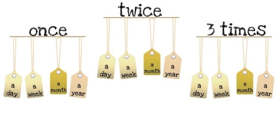 영어로 격주, 격일, 매년, 등등 횟수표현하기 (once, twice,...) : 네이버 블로그