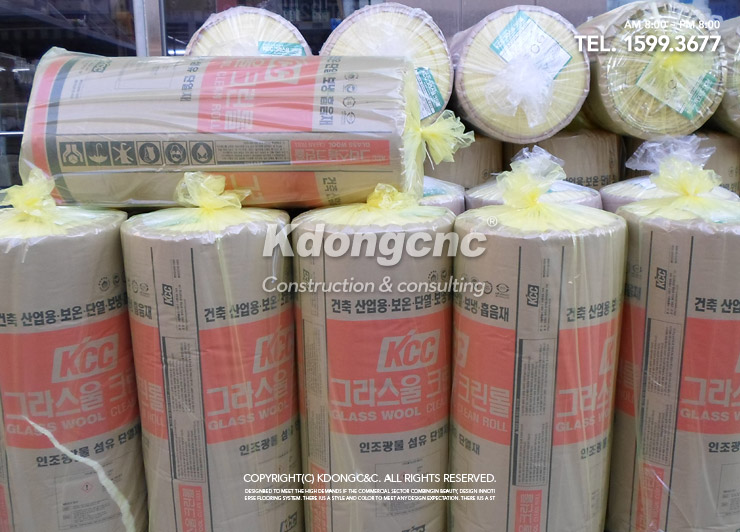 [그라스울 크린롤 25T] Glass Wool Clean Roll, 24K, KCC그라스울, 롤판매, 단열재, 보온재, 단열보온제, 그라스울 크린롤, 유리면, 은박접착가능 ...