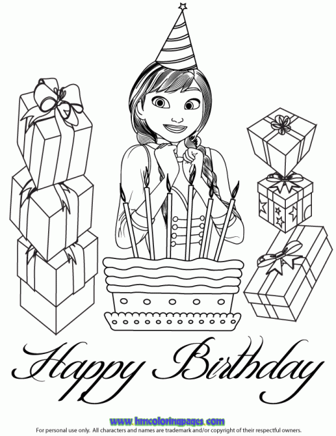 겨울왕국 색칠공부 속편 프로즌피버 생일축하 색칠공부 프린트 도안 네이버 블로그