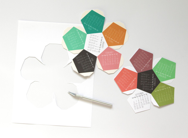 2015 입체 캘린더 만들기 도안-책상위에 정12면체 캘린더는 어떨까요. ^^ : 네이버 블로그