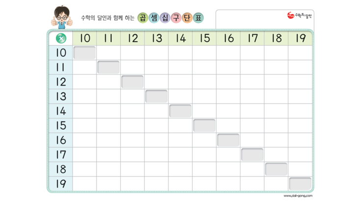 초등 2학년 수학공부의 필수 곱셈구구와 곱셈구구표에서 규칙 찾기 네이버 블로그