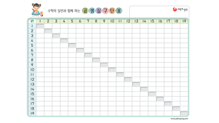 초등 2학년 수학공부의 필수 곱셈구구와 곱셈구구표에서 규칙 찾기 네이버 블로그