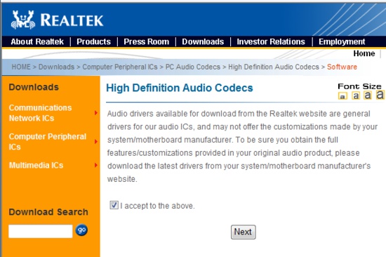 리얼텍 HD 오디오 코덱 드라이버-Realtek High Definition Audio Codecs R2.76_32bit ...