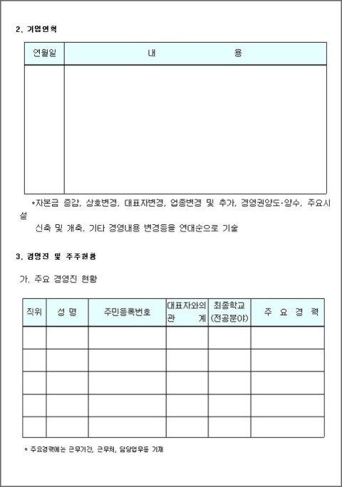 사업계획서다운 양식입니다자금조달용 사업계획서 표준 샘플 양식 네이버 블로그