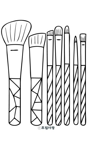 [손그림 일러스트 디자인] 나만의 컬러링북 도안 만들기 - 화장품 편(1) : 네이버 블로그